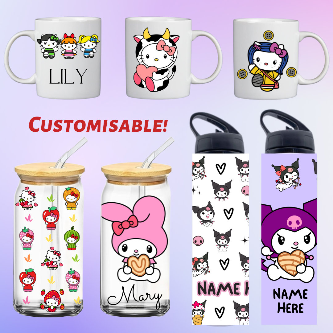 Hello Kitty Sanrio Melody Kuromi Kawaii Coffee/smoothie Cup - Etsy