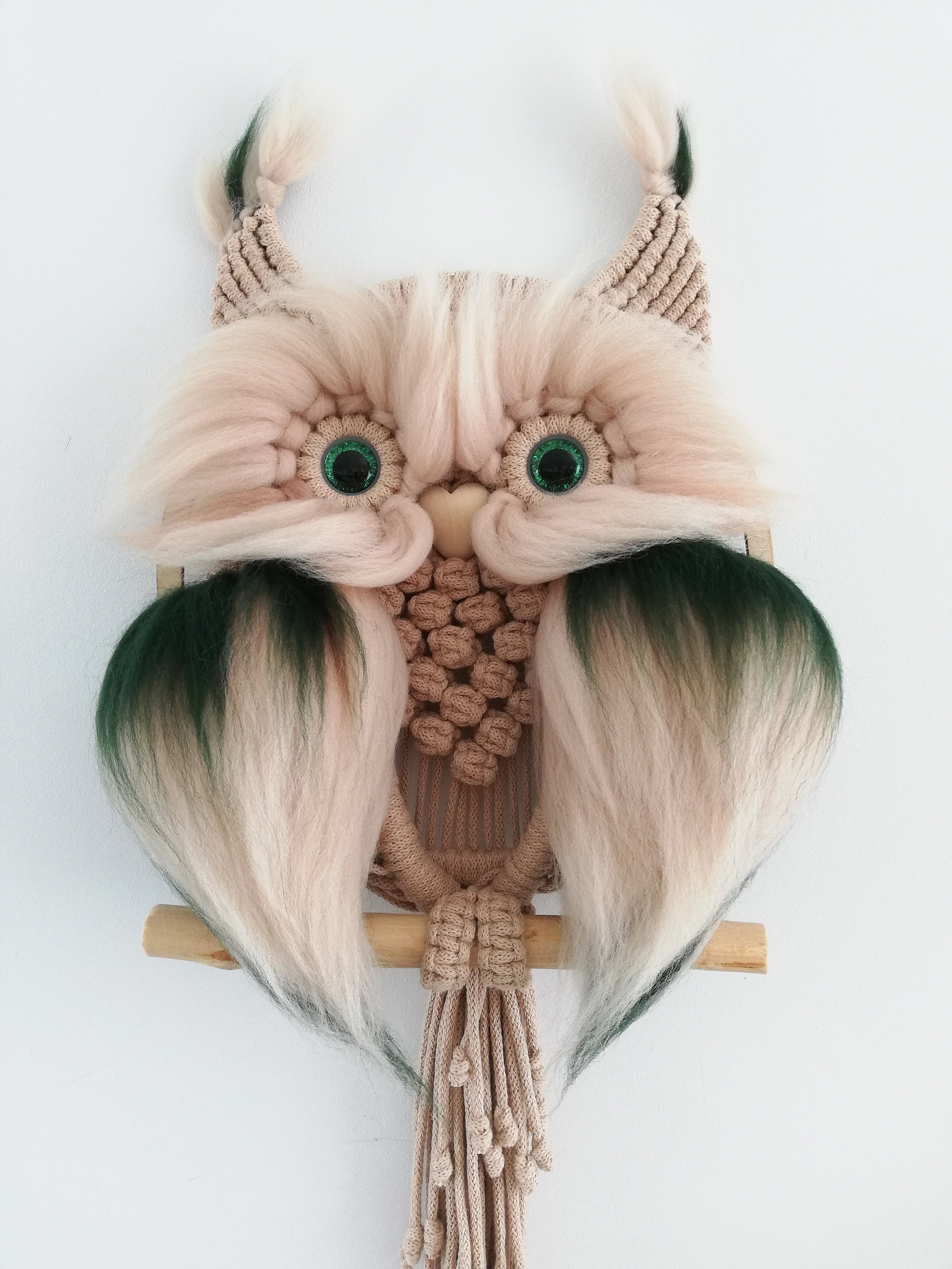 Macrame Owl for Animal Lover, Original Gift for Mother's Day, Wall ...