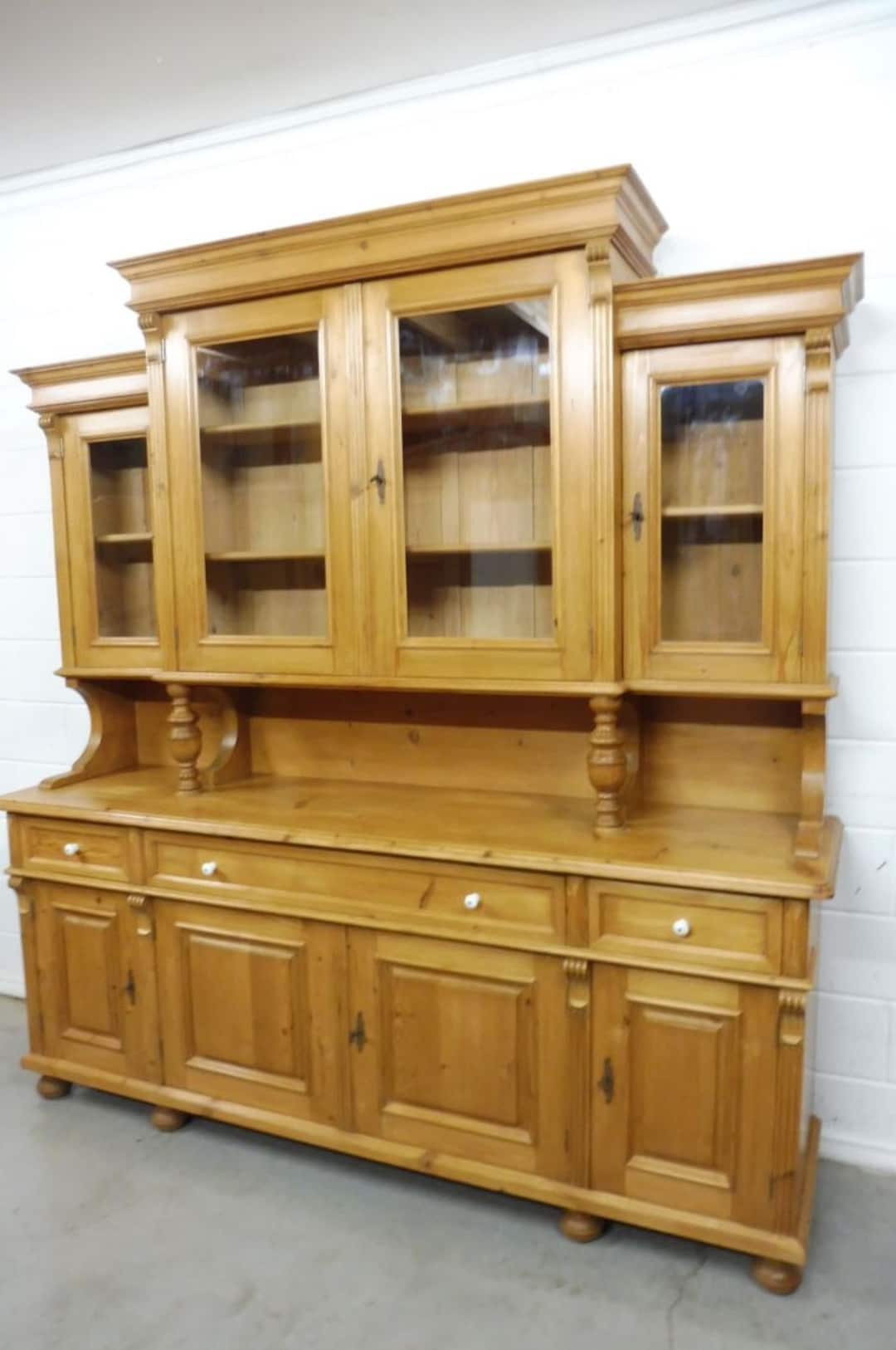 Large Kitchen Cabinet Buffet Cabinet Display Case Made of Softwood ...