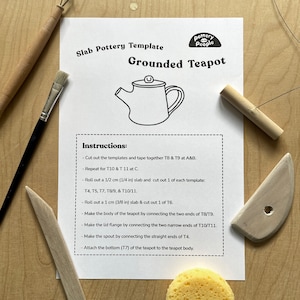 Collection of 6 Printable Pottery Templates // the Tea Collection - Etsy