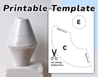 Darted Vase, Pottery Template for Slab Building a Simple Darted VASE ...