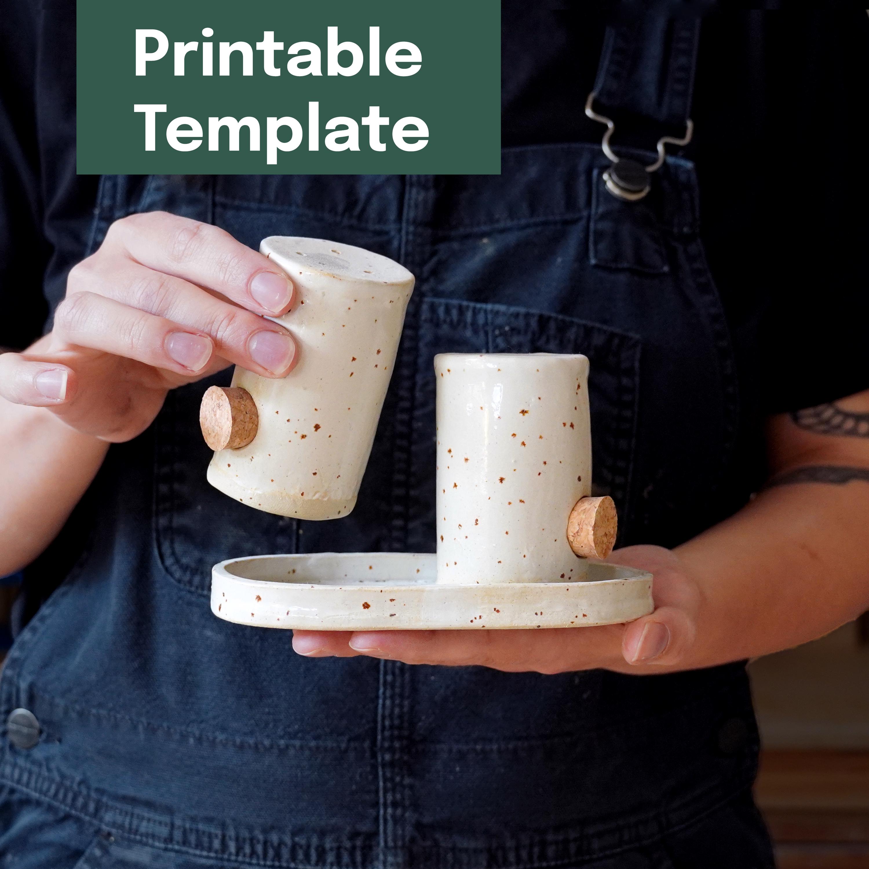 Printable Pottery Template + Video Tutorial -- Salt & Pepper Shakers - Etsy