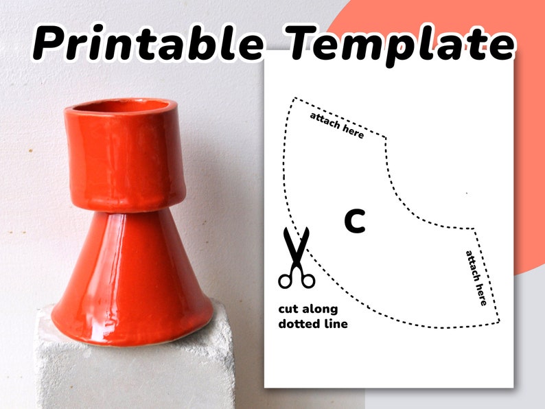 Angular Vase // Slab Pottery Template // Pottery Tools - Etsy