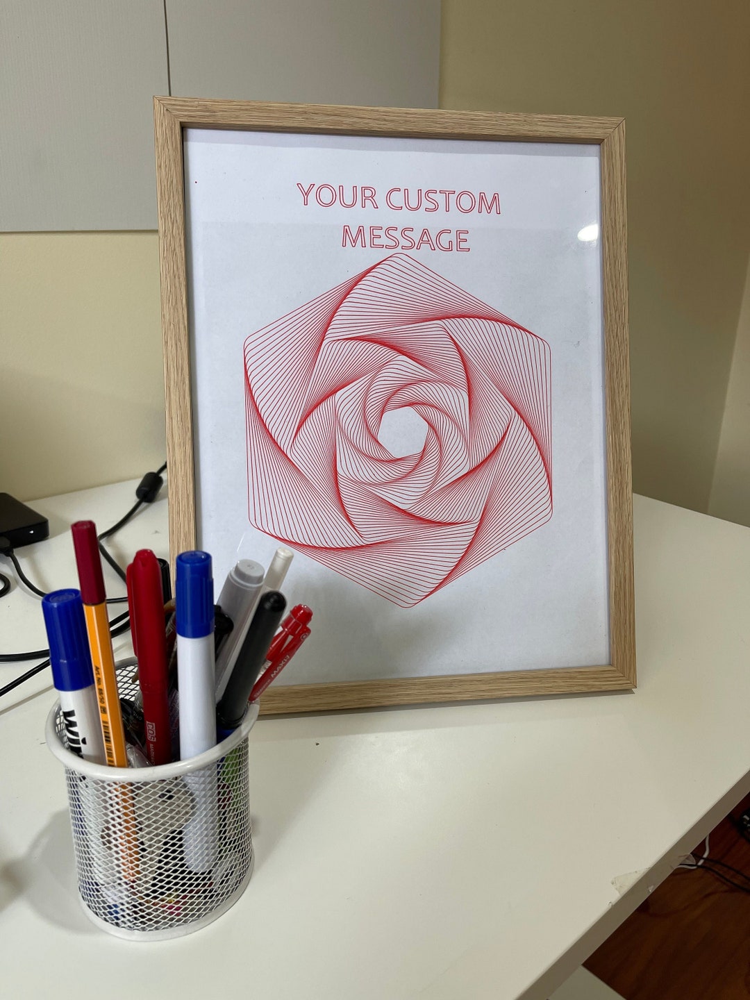 Hexagonal Generative Art, Plotter Art, Wall Art, Line Art, Geometric ...