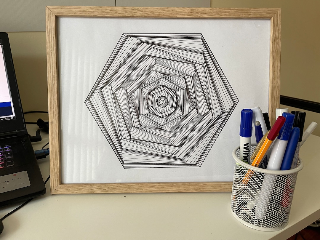 Ink Drawing - Generative Art - Plotter Art - Modern Art - No Print ...