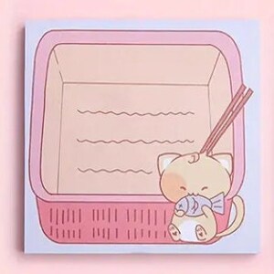 Cute Cartoon Cat Sticky Notes, Post-it Notes, Daily Schedule - Etsy