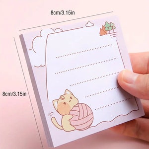 Cute Cartoon Cat Sticky Notes, Post-it Notes, Daily Schedule - Etsy