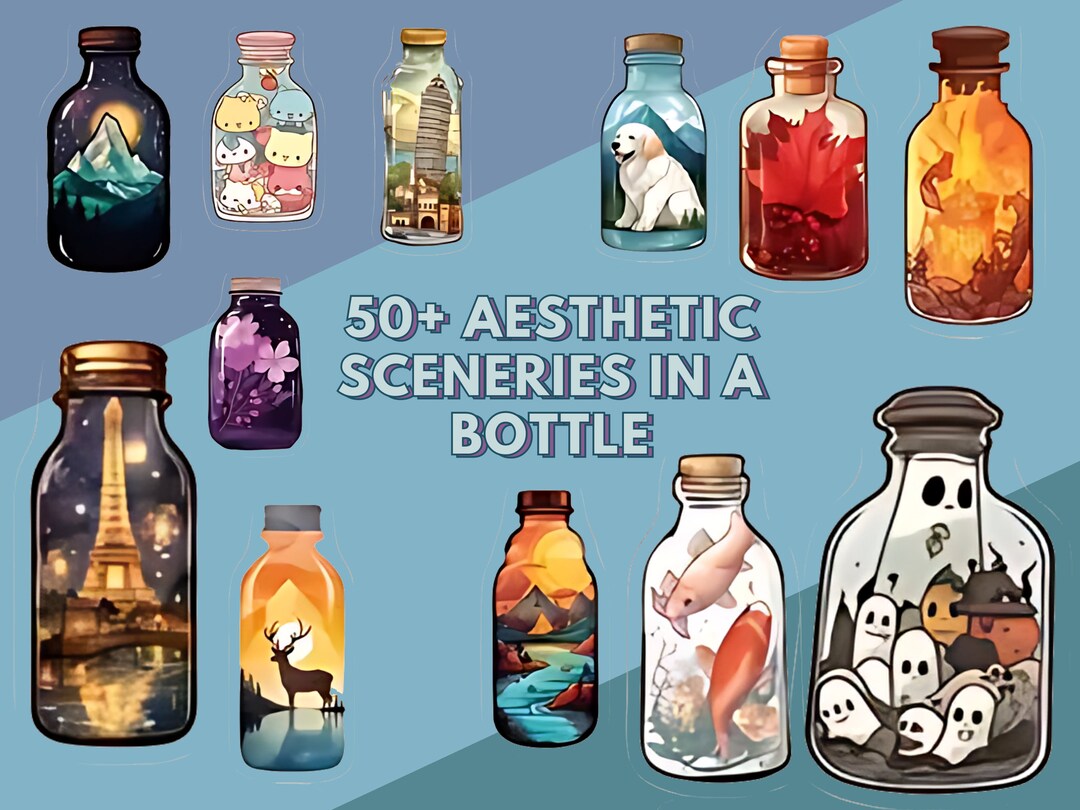 50 Pcs Aesthetic Magic and Animal Stickers World Fantasy - Etsy