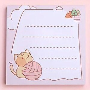 Cute Cartoon Cat Sticky Notes, Post-it Notes, Daily Schedule - Etsy