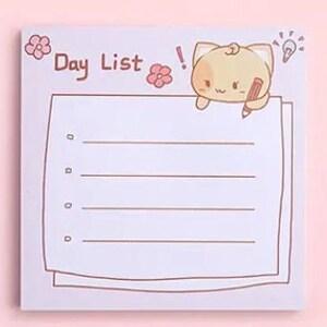 Cute Cartoon Cat Sticky Notes, Post-it Notes, Daily Schedule - Etsy