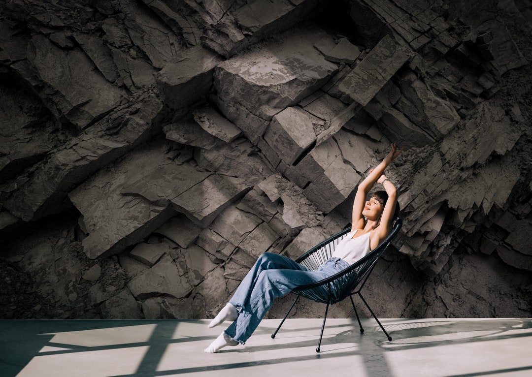 Real Stone Look Wallpaper, Concrete Wallpaper Peel and Stick, Removable ...