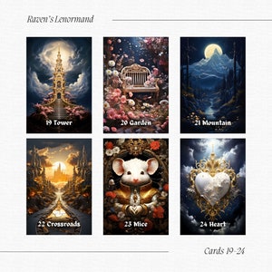 Raven's Lenormand, Gothic Style Lenormand, Lenormand Deck, Lenormand ...