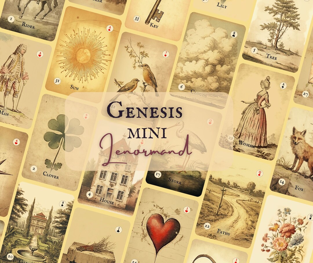 Genesis Lenormand, Lenormand Deck, Lenormand Cards, Divination, Oracle ...