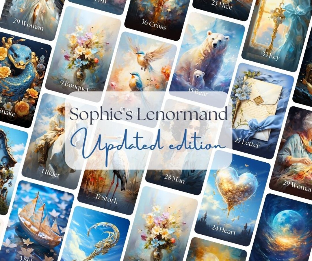 Sophie's Lenormand UPDATED VERSION, Lenormand, Petit Lenormand, Cartomancy, Lenormand Cards ...