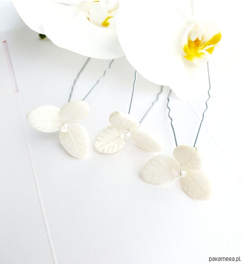 Mother of Pearl Bridal Hair Pins, Wedding Hair Piece, A Set of 3 ...