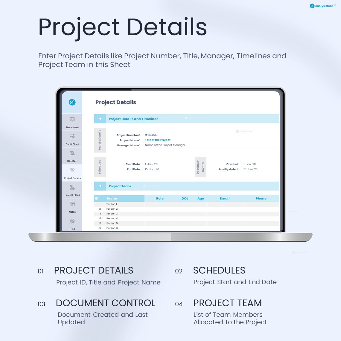 Project Plan Excel Template |project Tracker, Tasks Tracker | Automated ...