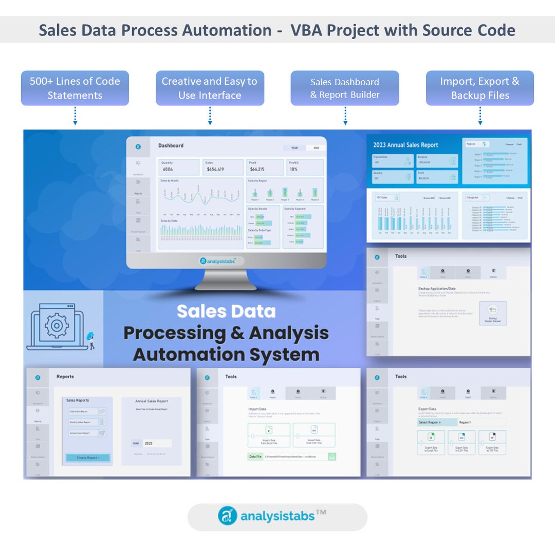 Sales Data Process Automation – VBA Project With Source Code - Etsy