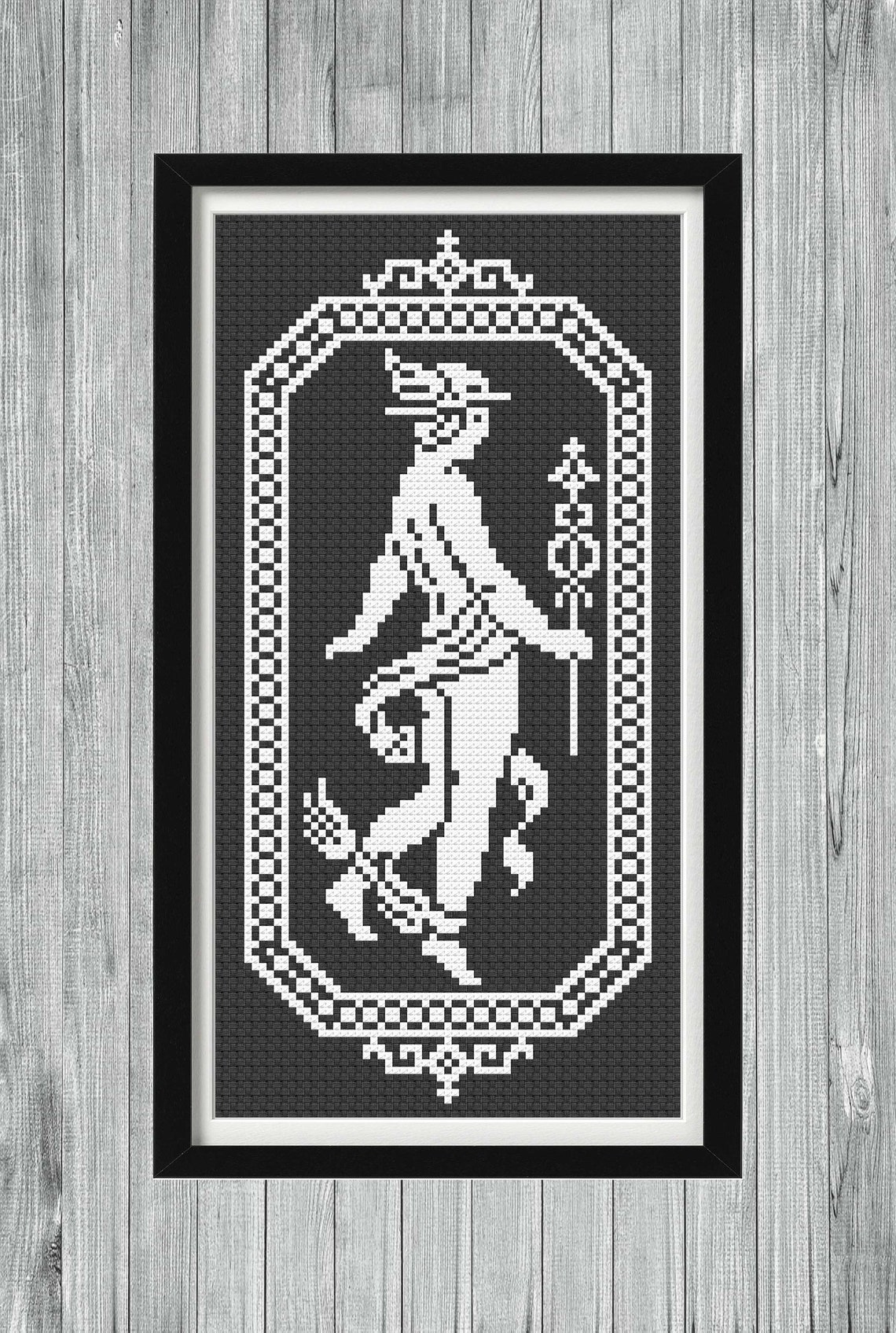Hermes Greek God Cross Stitch Sampler, Mercury Roman Cross Stitch ...