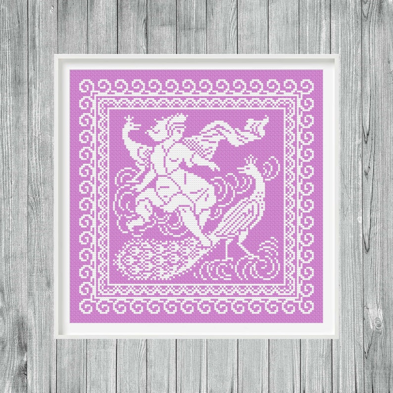 Goddess Hera and Peacocks Cross Stitch Pattern, Greek Mythology (PDF ...