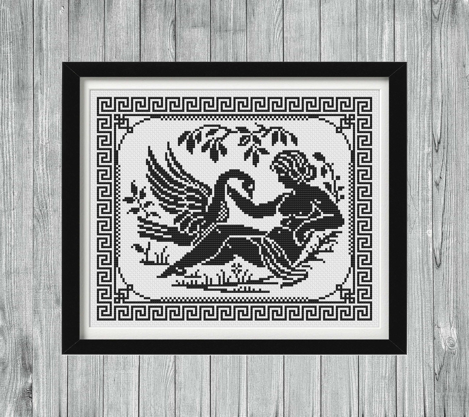 Zeus and Leda Cross Stitch Sampler, Greek Mythology (PDF Pattern) - Etsy