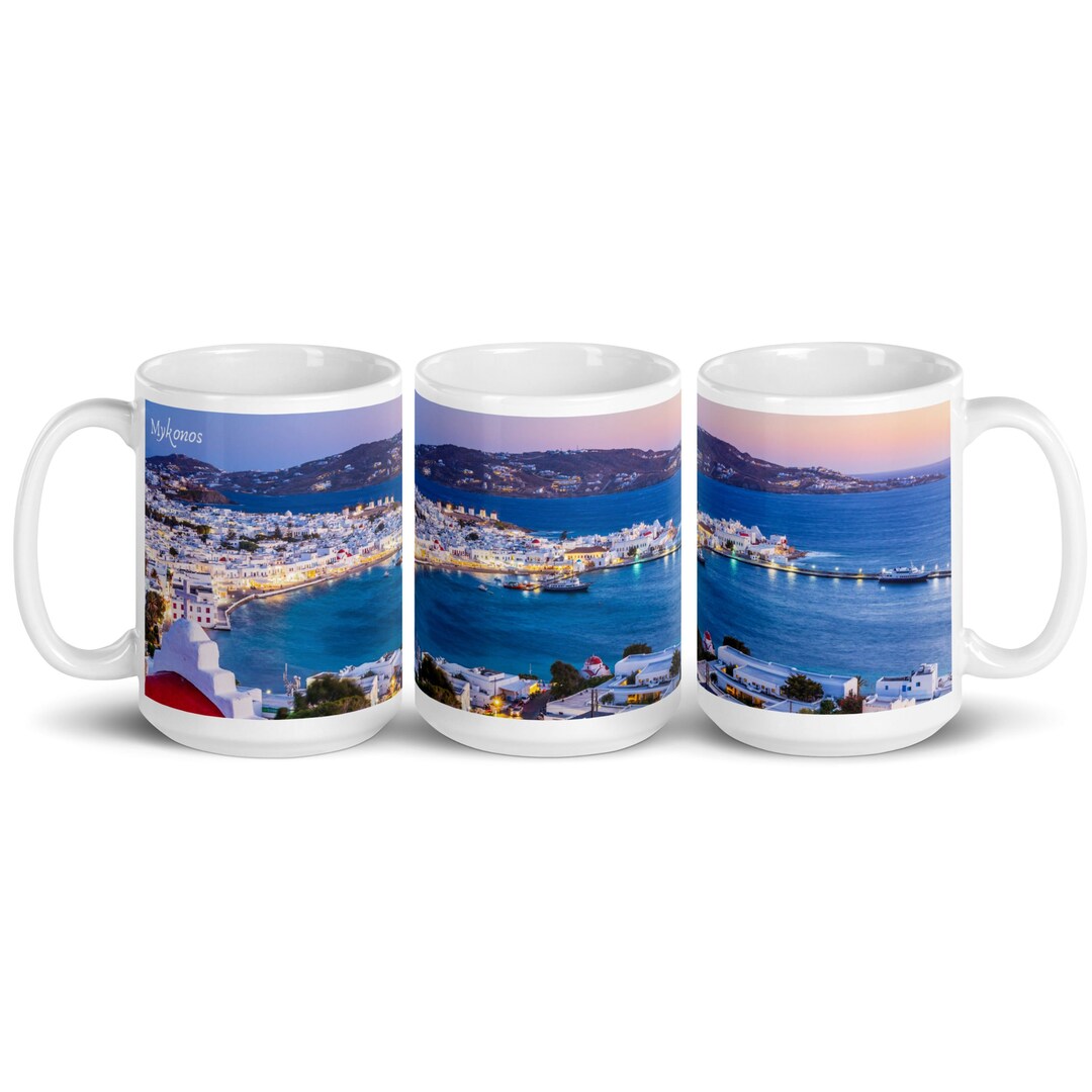 Greek Mug, Mykonos Island, Greek Vacation, Greek Coffee Mug, Say It in ...