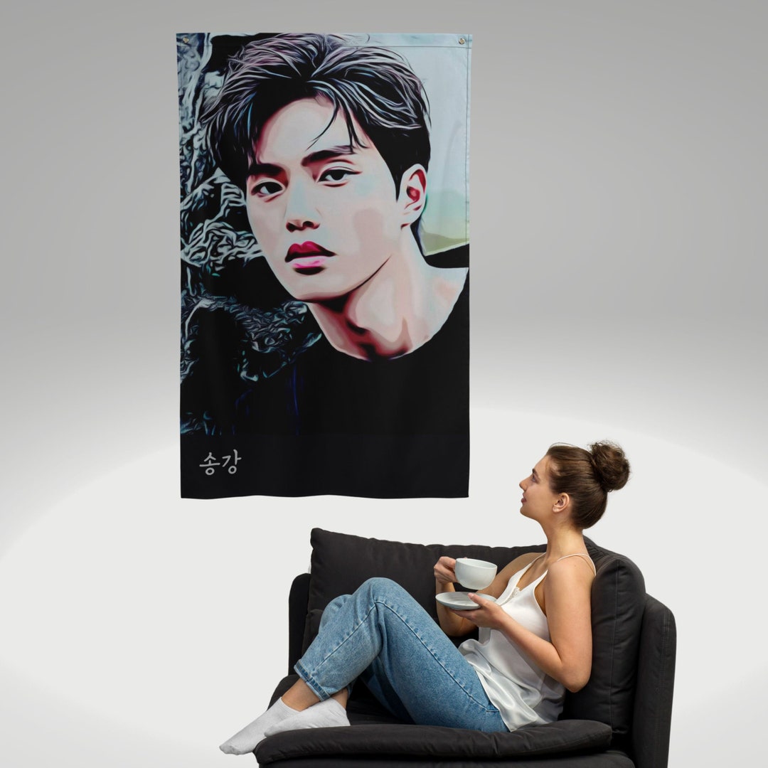 Song Kang Flag Banner, My Demon Kdrama, 송강tapestry, K-drama Merch Decor ...