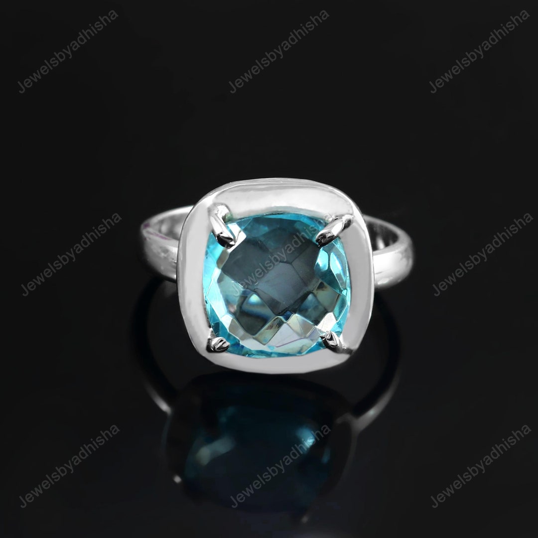 Aquamarine Ring- Handmade Ring-march Birthstone Ring-925 Sterling ...