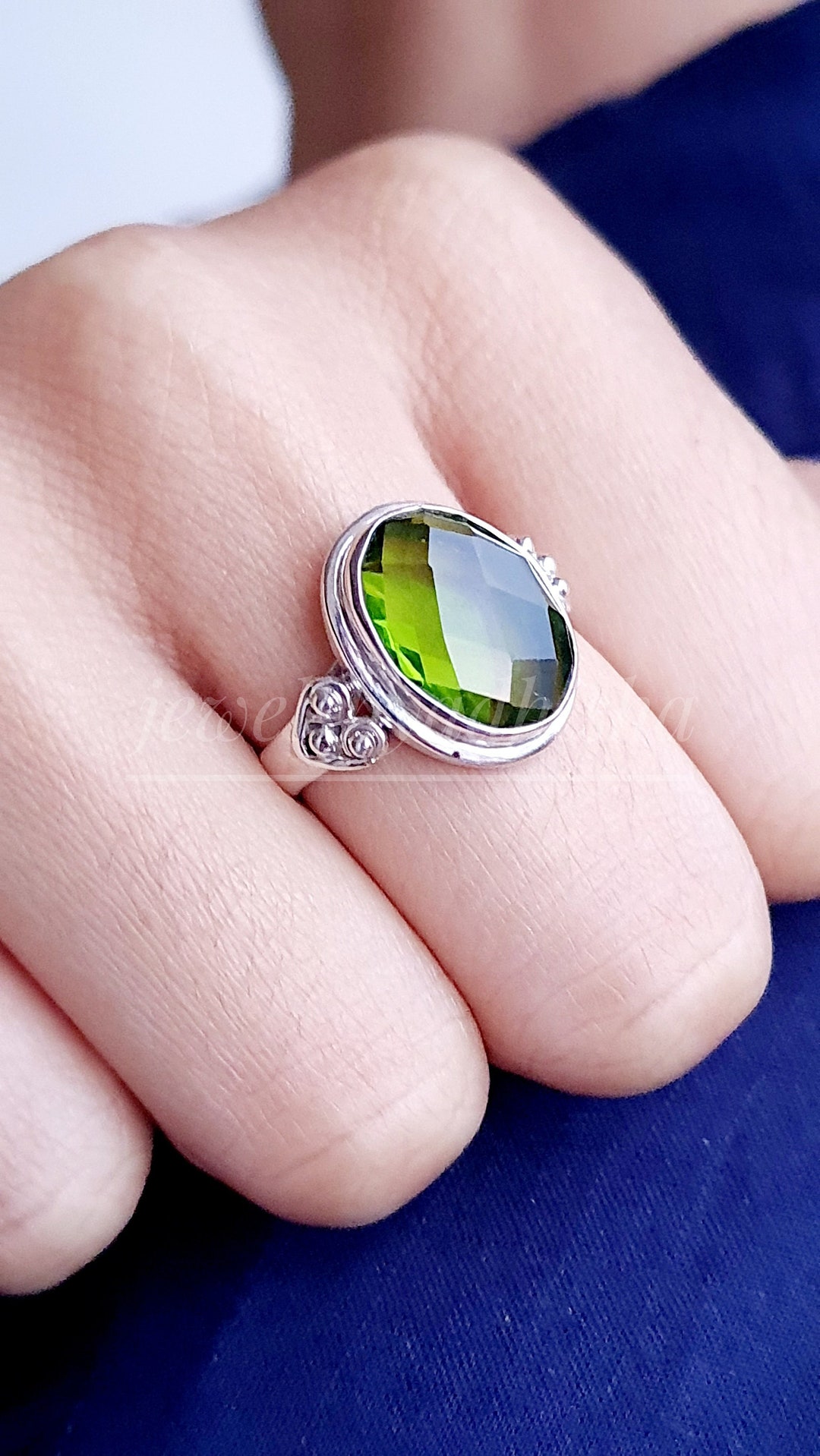Moldavite Ring, Moldavite Gemstone Ring, Handmade Ring, 925 Sterling ...