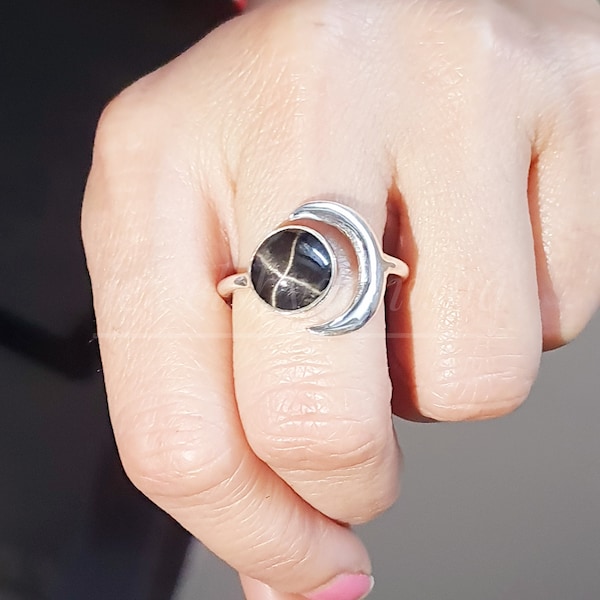 Black Star Sapphire - Etsy