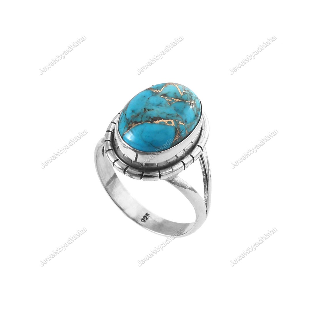 Natural Turquoise Ring, Handmade Ring, Birthstone Ring,925 Sterling ...