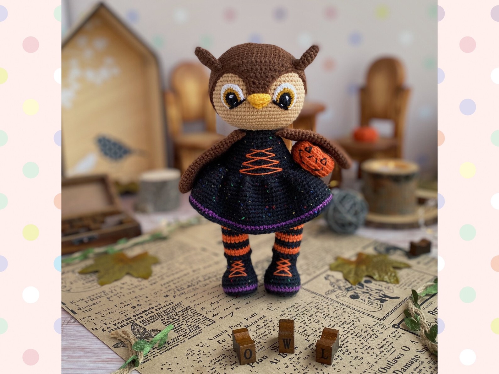 Crochet Pattern Doll Witch Owl. TUTORIAL Doll Owl in English in PDF ...