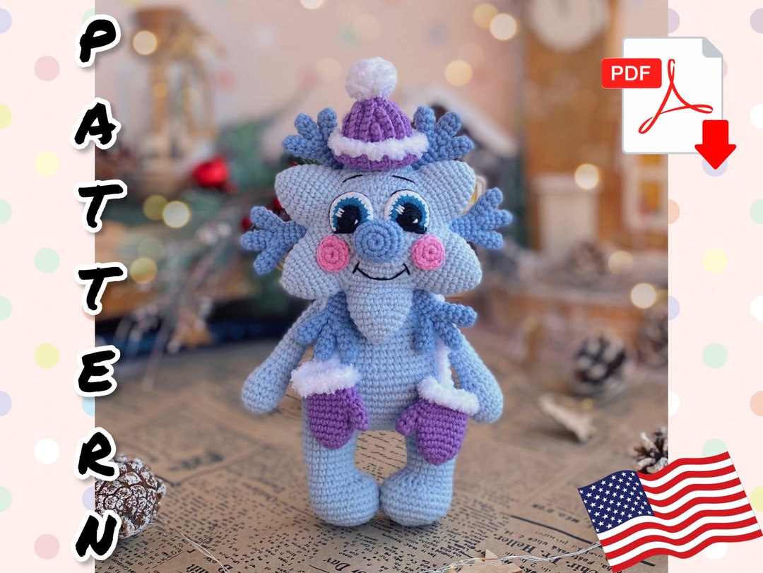 Cute Snowflake Toy Crochet PATTERN Doll. TUTORIAL Snowflake Doll in ...