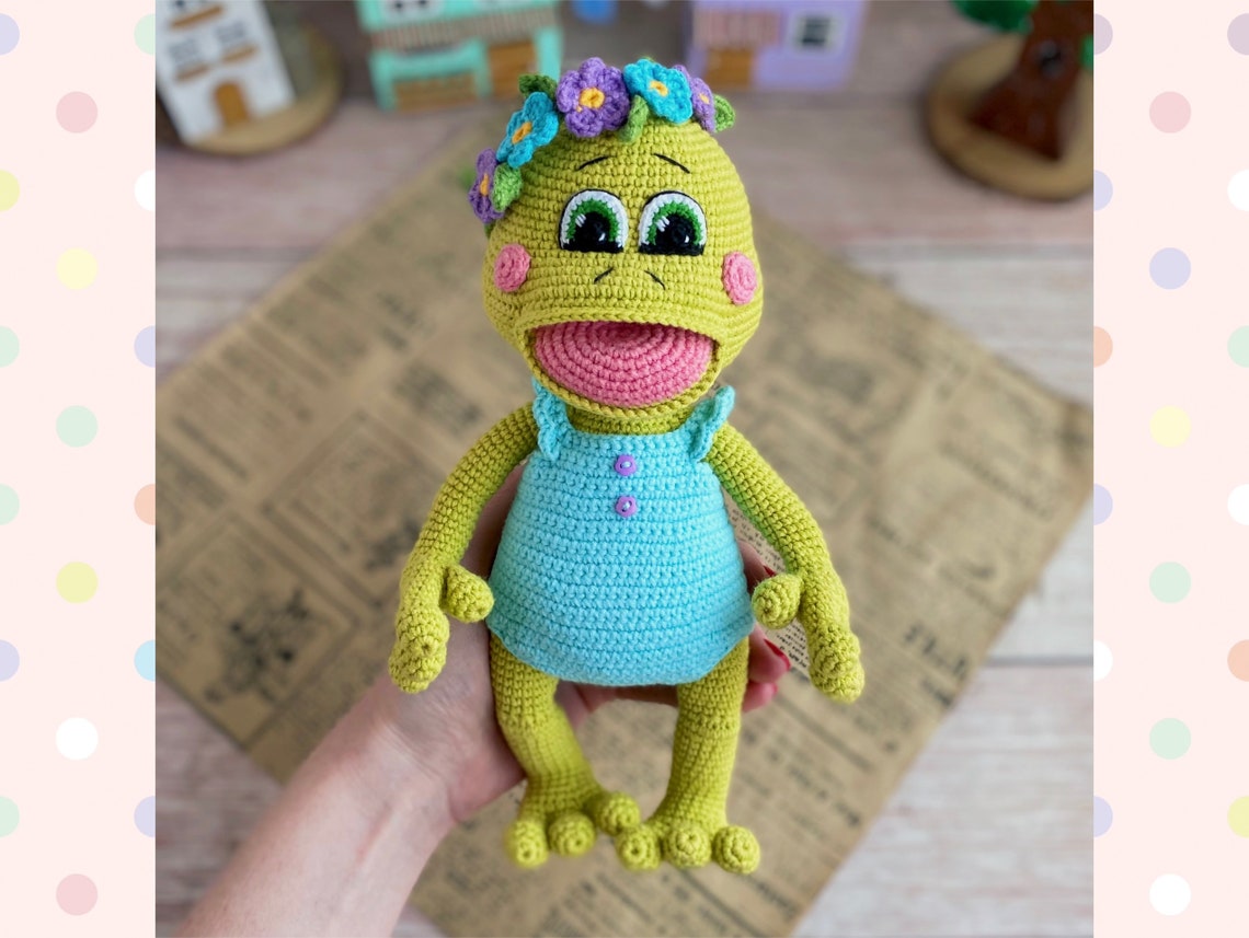 Crochet Pattern OUTFIT for Doll Frog Girl. TUTORIAL Outfit for Frog ...