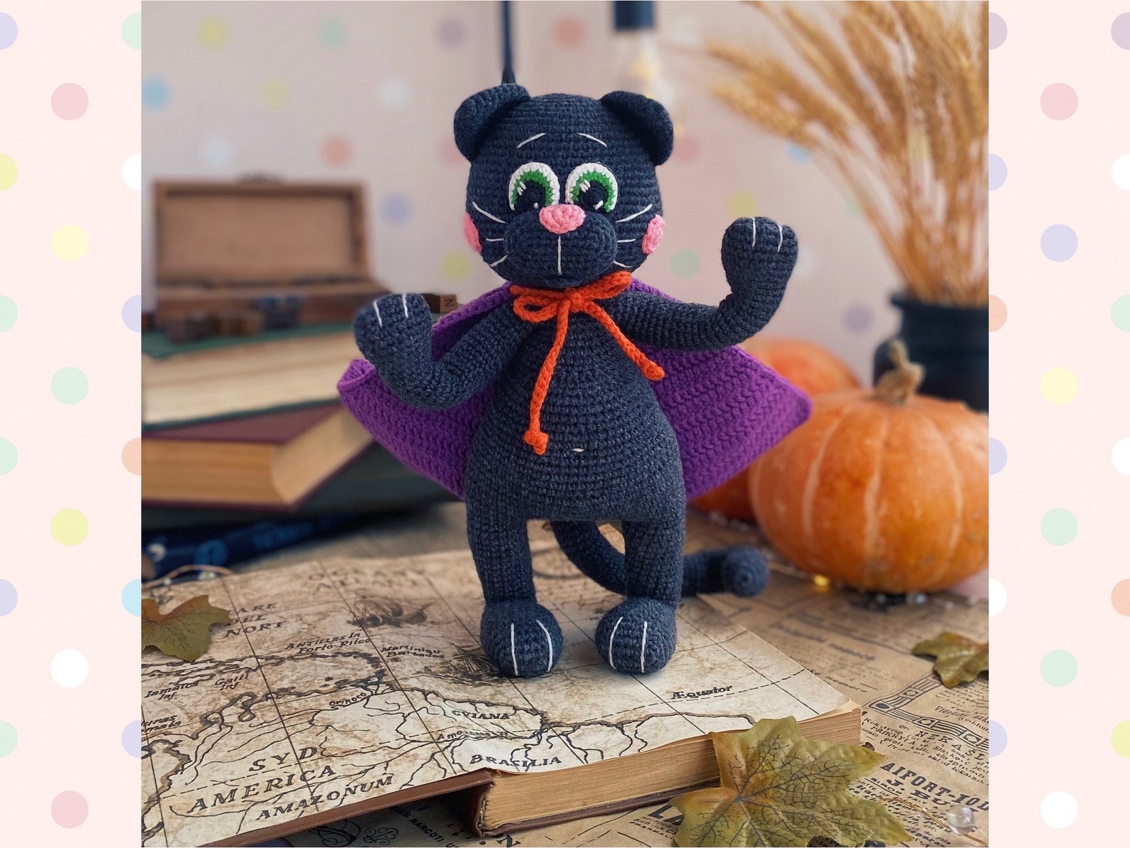 Crochet Pattern Doll Wizard Black CAT. TUTORIAL Cat in English - Etsy