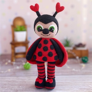 Crochet Pattern Doll Ladybug. Tutorial Ladybug in English in PDF ...