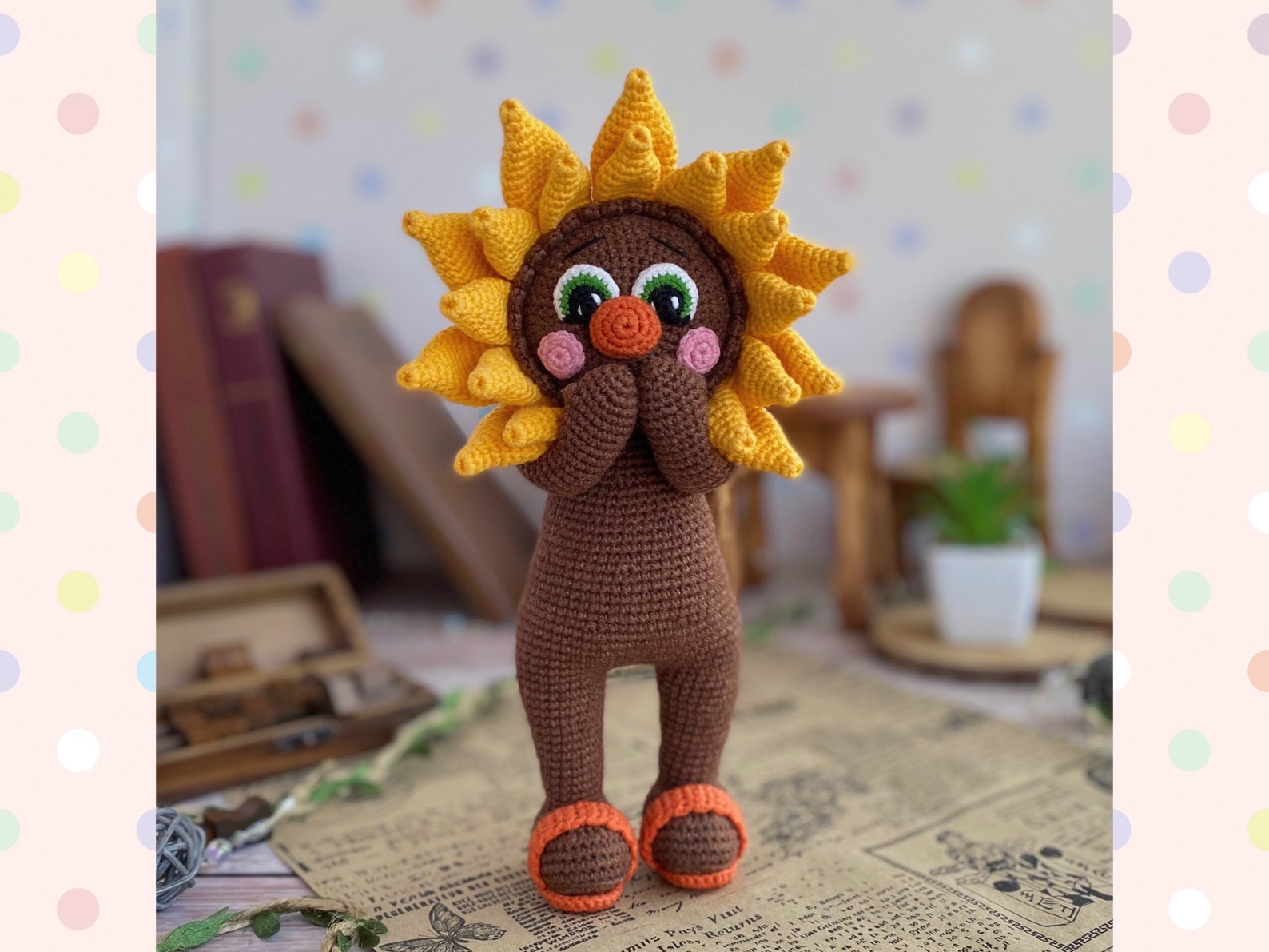 Crochet Pattern Doll Sunflower. TUTORIAL Doll Sunflower in - Etsy