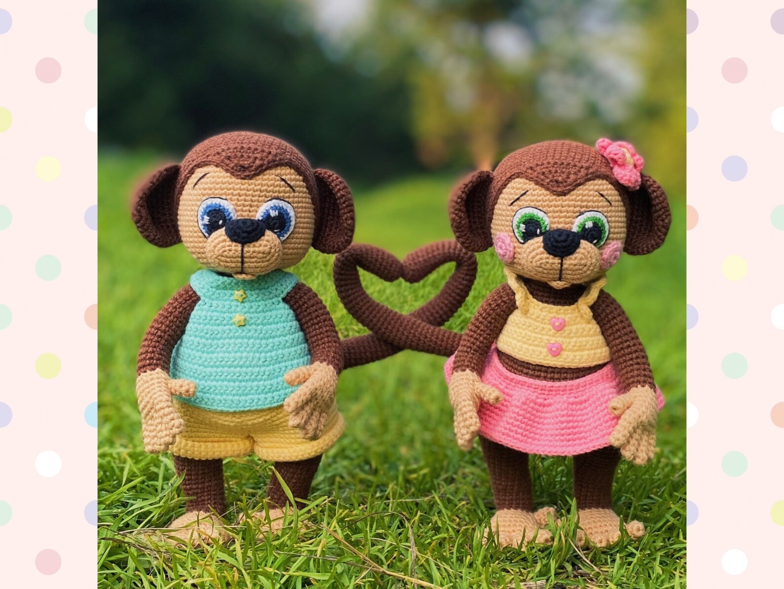 Crochet Pattern Doll Monkeys Girl and Boy. Tutorial Monkeys in - Etsy