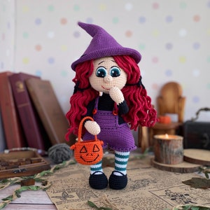 Crochet Pattern Doll Witch. TUTORIAL Doll in English in PDF. Amigurumi ...