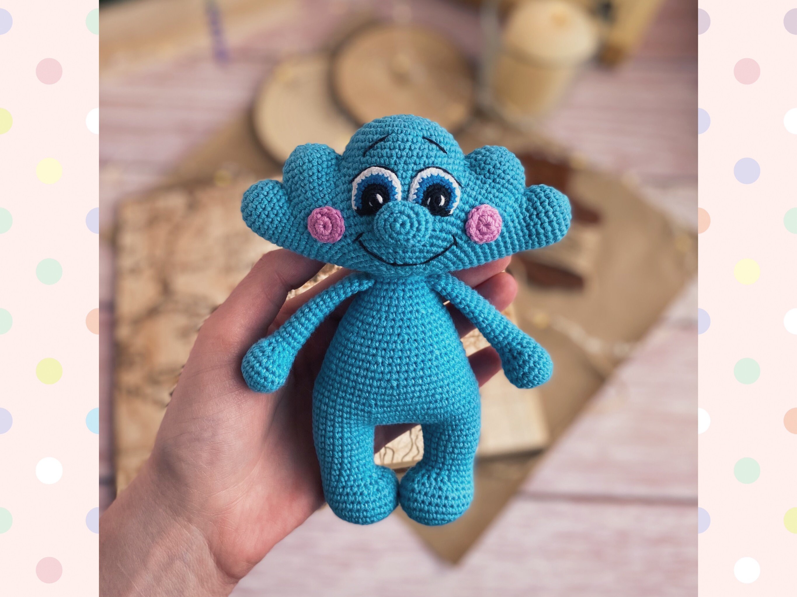 Crochet Pattern Doll Funny Cloud. Tutorial Doll Cloud in English in PDF ...