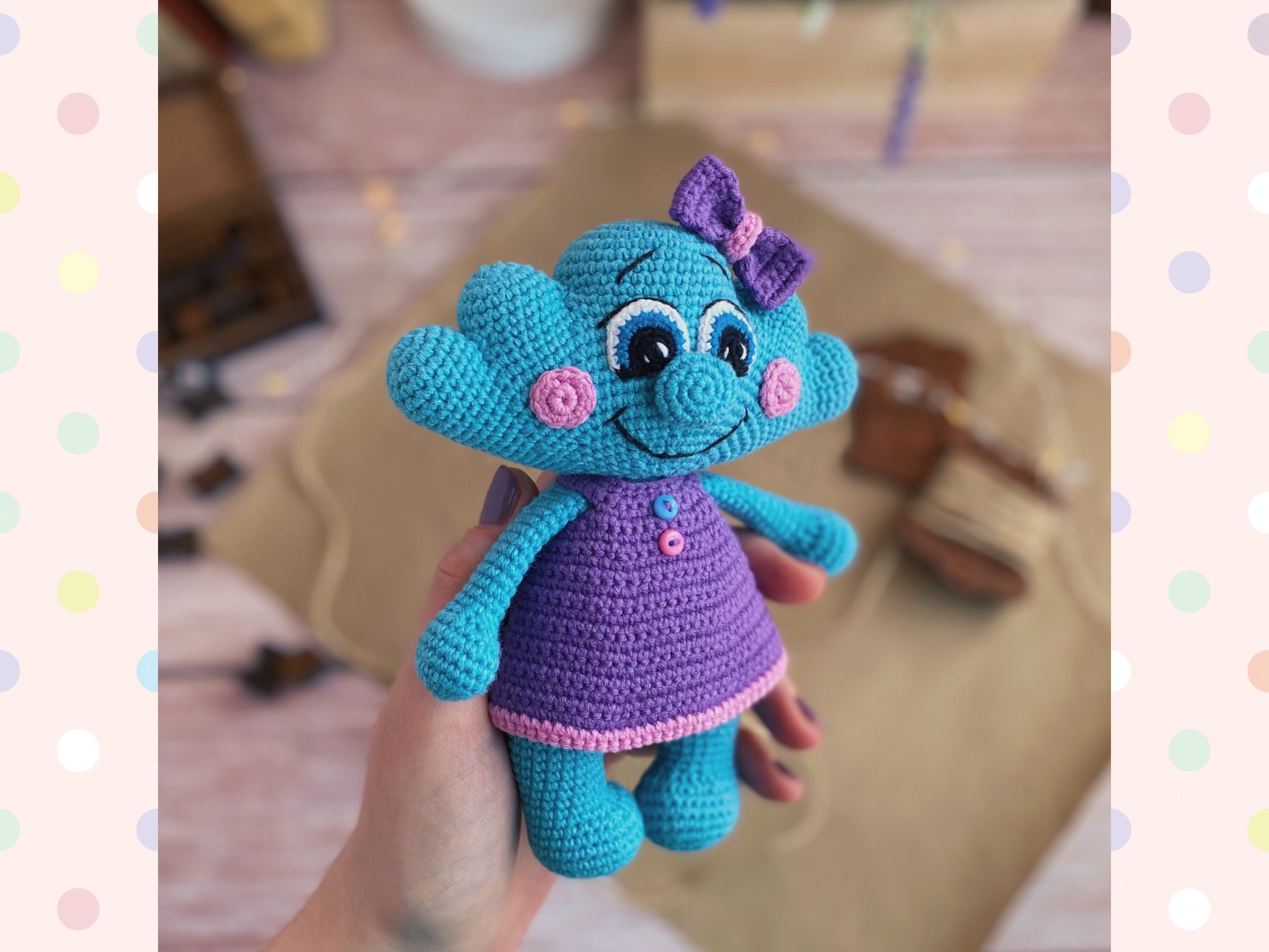 Crochet Pattern Doll Funny Cloud. Tutorial Doll Cloud in English in PDF ...
