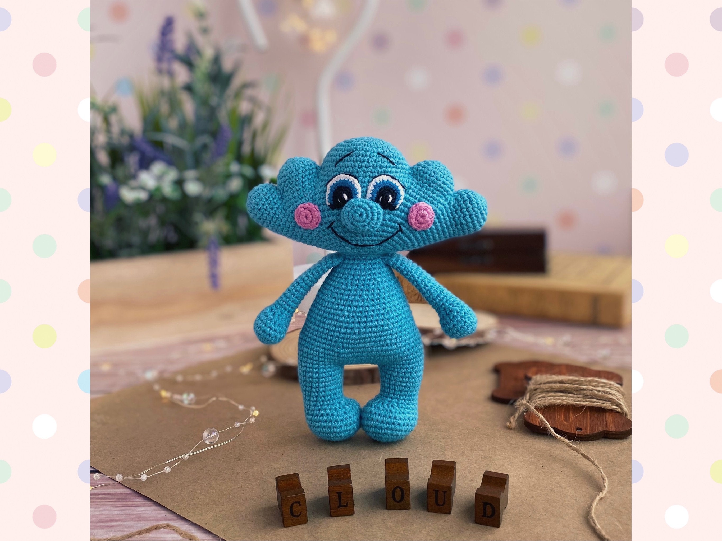 Crochet Pattern Doll Funny Cloud. Tutorial Doll Cloud in English in PDF ...