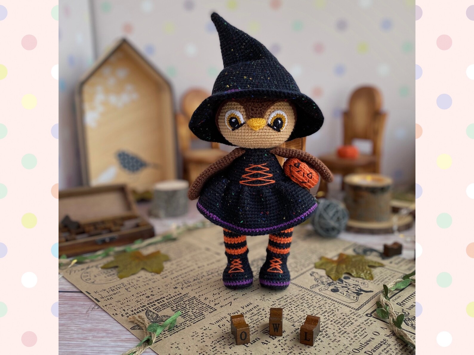 Crochet Pattern Doll Witch Owl. TUTORIAL Doll Owl in English - Etsy