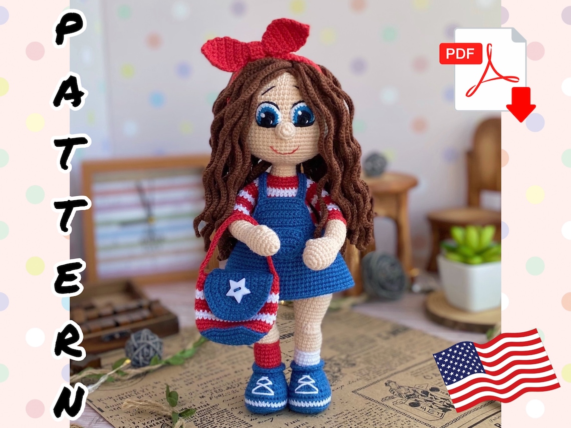 Crochet Pattern Doll. TUTORIAL Doll in English in PDF. - Etsy