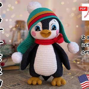 Crochet Pattern Doll Cute Penguin. TUTORIAL Doll Penguin in English in ...
