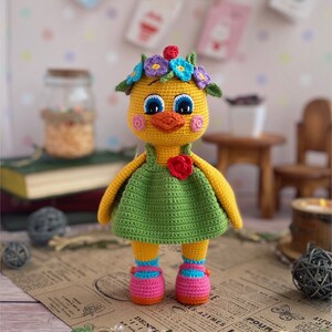 Crochet Pattern Doll Chicken and Teddy Bear. TUTORIAL Chicken in ...