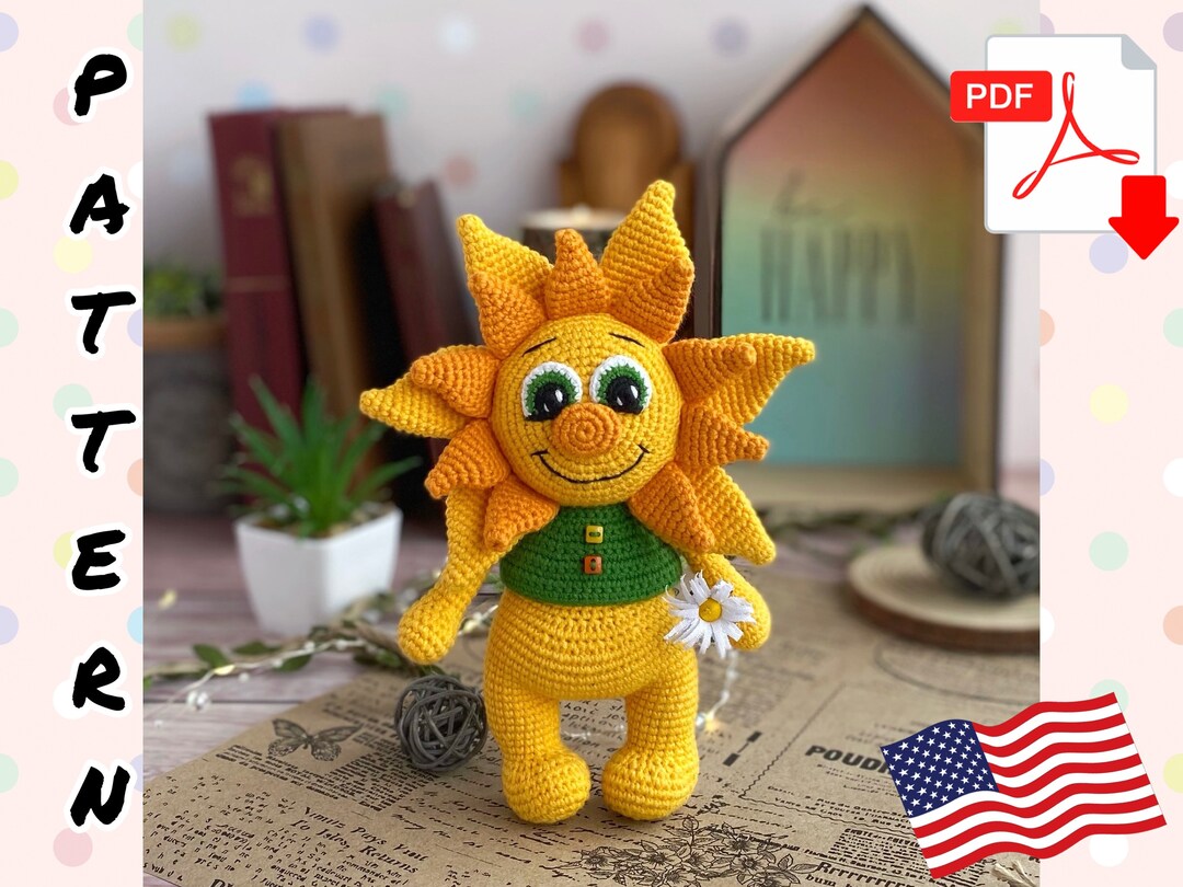 Crochet Pattern Doll Funny Sun. Tutorial Doll Sun in English in PDF ...