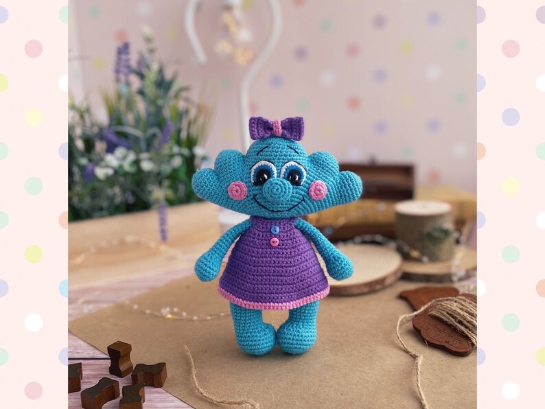Crochet Pattern Doll Funny Cloud. Tutorial Doll Cloud in English in PDF ...