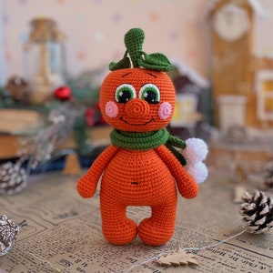 PATTERN Doll Funny Mandarin Crochet Toy. Amigurumi Mandarin. TUTORIAL ...