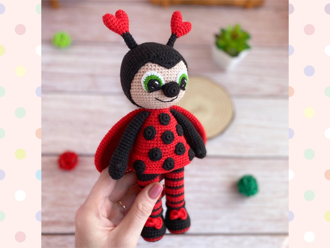 Crochet Pattern Doll Ladybug. Tutorial Ladybug in English in - Etsy