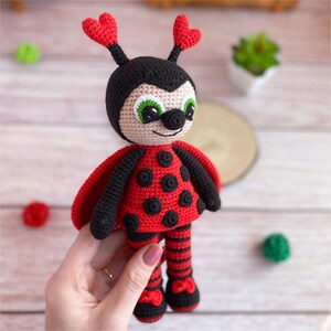Crochet Pattern Doll Ladybug. Tutorial Ladybug in English in PDF ...